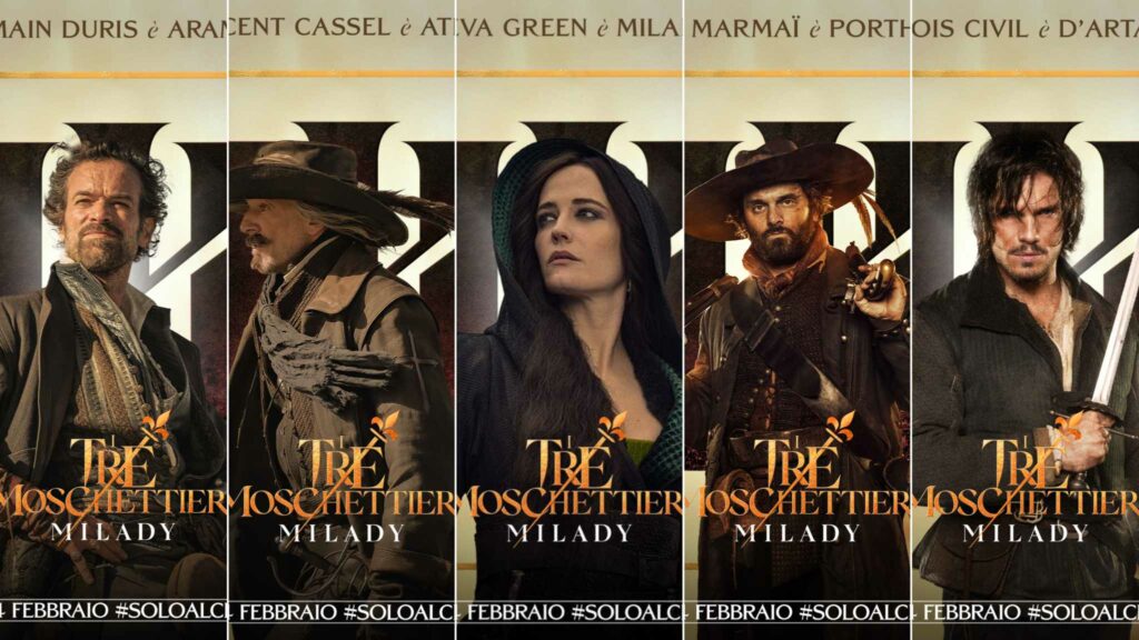 I Tre Moschettieri Milady: i character poster dedicati ai protagonisti ...