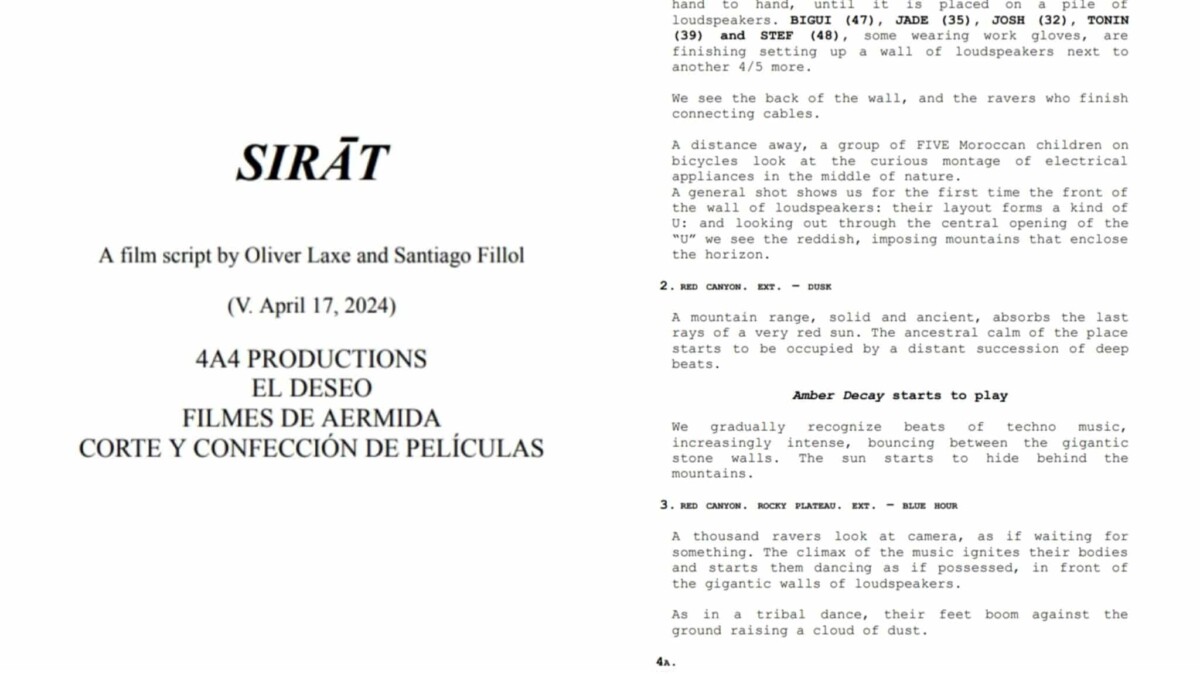 Sirāt: la sceneggiatura del film di Oliver Laxe - Thinkmovies